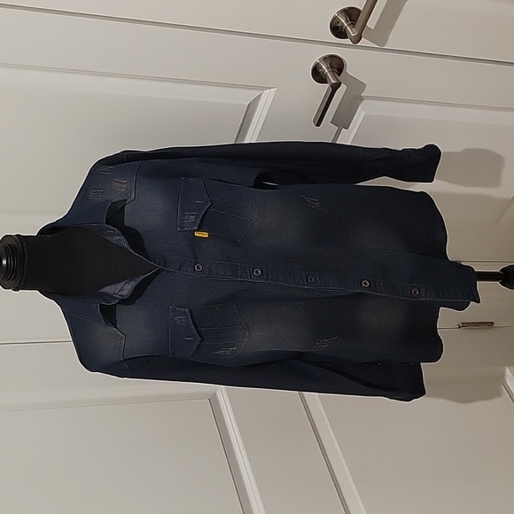 Bellezza Republic | Tops | Xl Dark Blue Jean Shirt | Poshmark
